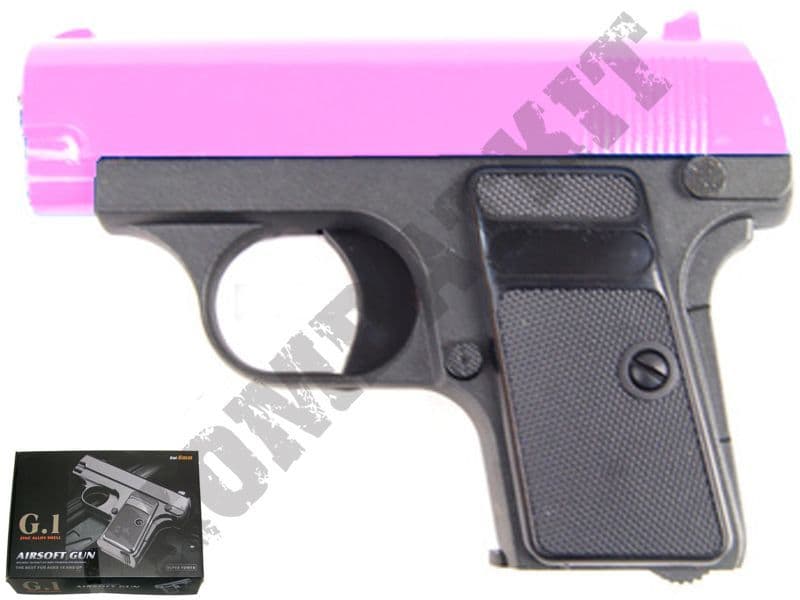 G1 BB Gun Colt 25 Spring Airsoft Pistol Pink 2 Tone | Kombatkit
