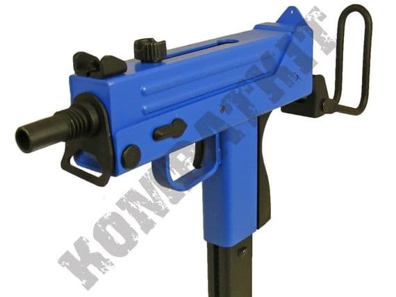 G11 BB Gun | Mac 10 Gas Powered Airsoft Machine Pistol Blue 2 Tone ...
