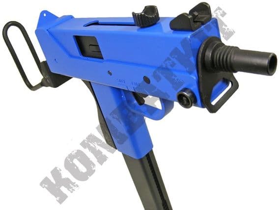 G11 BB Gun | Mac 10 Gas Powered Airsoft Machine Pistol Blue 2 Tone ...