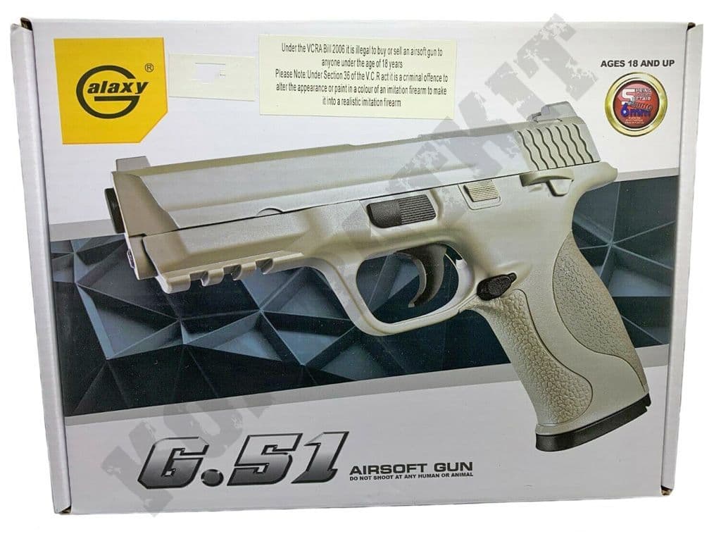 G51 BB Gun M&P Spring Airsoft Pistol Black 2 Tone | Kombatkit