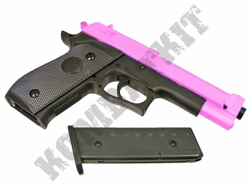 HA106 BB Gun | Double Eagle Replica Spring Airsoft Pistol 2 Tone Pink ...