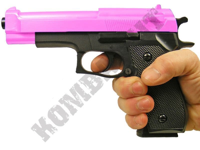 HA106 BB Gun | Double Eagle Replica Spring Airsoft Pistol 2 Tone Pink ...