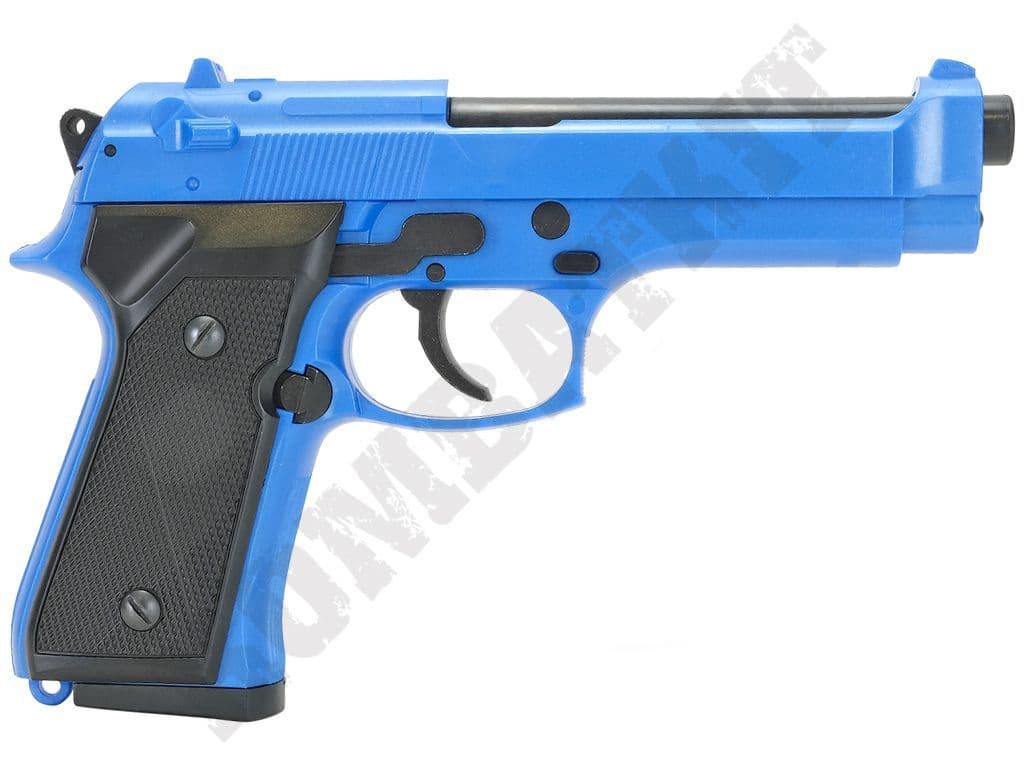 HA118 BB Gun M92 Spring Airsoft Pistol Blue 2 tone | Kombatkit