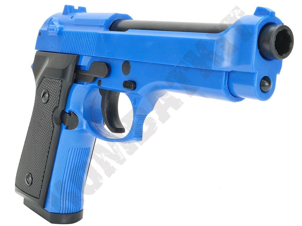 HA118 BB Gun M92 Spring Airsoft Pistol Blue 2 tone | Kombatkit