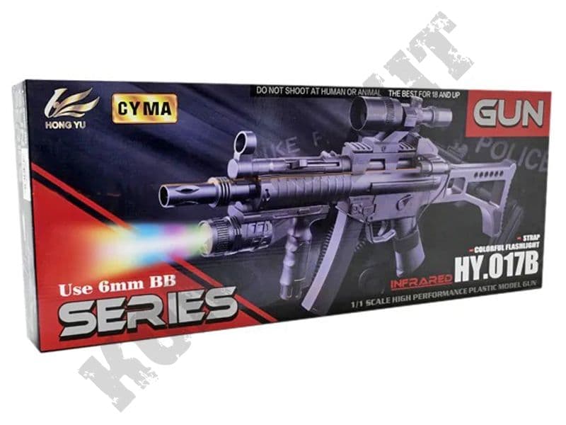 HY017B BB gun MP5 spring airsoft rifle black 2 tone | Kombatkit