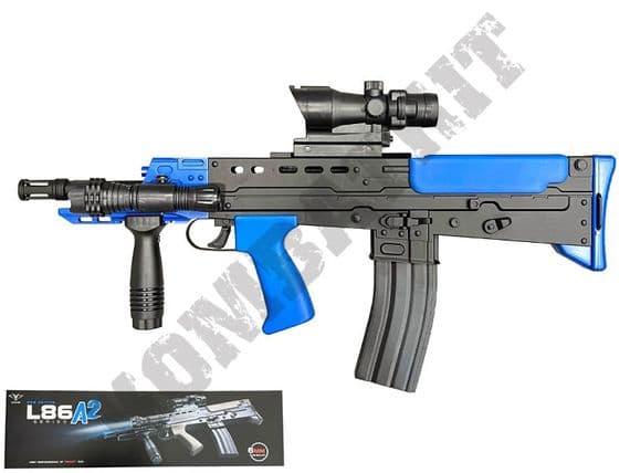 L86A2 BB gun SA80 L22 airsoft spring rifle black 2 tone | Kombatkit
