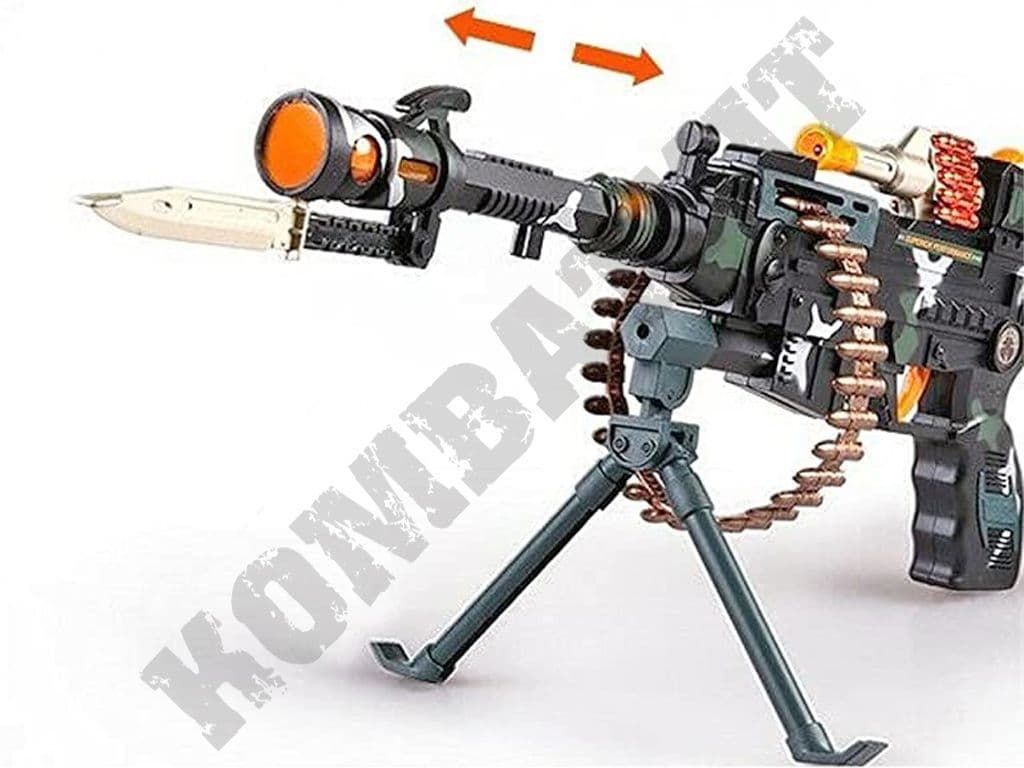 M249 Rifle B/o sound & lights toy gun DF-9218B | Kombatkit