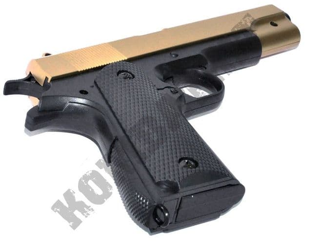 M292 GOLD BB gun | two tone cheap airsoft guns uk | Colt 1911 replica ...