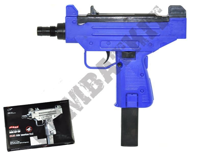 M33 BB gun | Mac 10 Replica SMG | 2 tone blue cheap airsoft guns UK ...