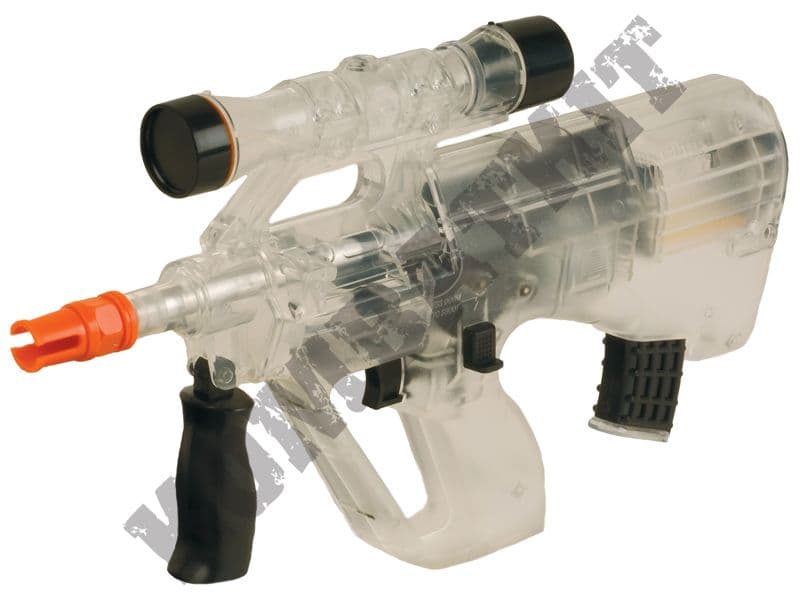 KOMBATKIT: Mini Defender Fully Automatic Electric Airsoft BB Gun Clear