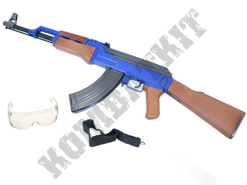 P1093 BB Gun AK47 Spring Assault Rifle Blue 2 tone | Kombatkit