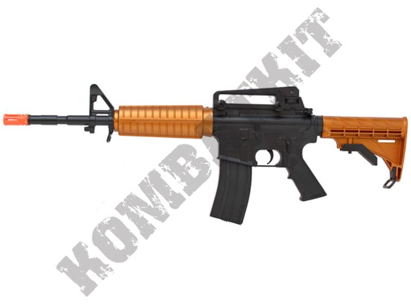 KOMBATKIT: Spring Powered softair BB assault rifle legal two tone