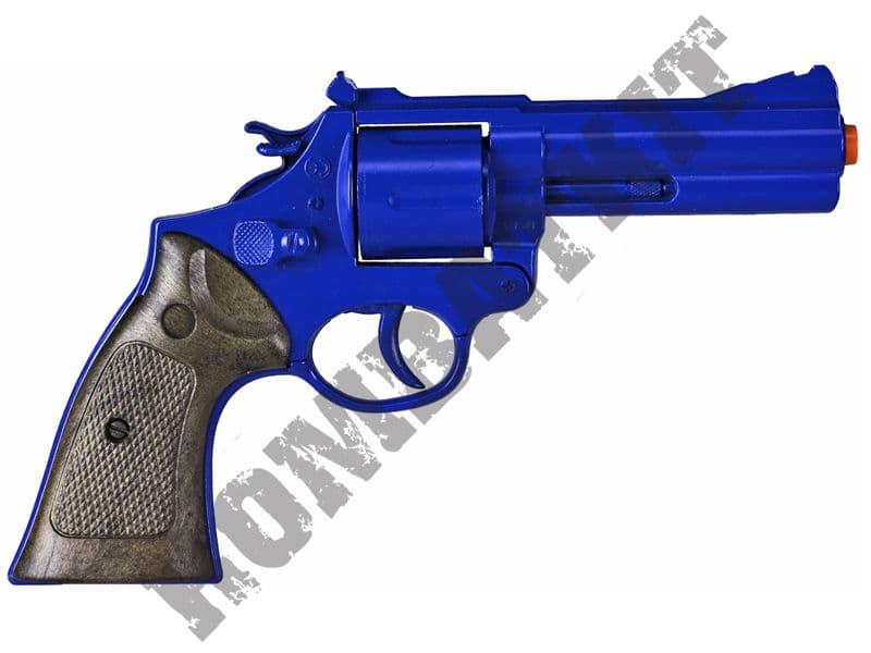 KOMBATKIT: R127 Die-Cast Metal 12 Shot Toy Cap Gun Revolver Police Blue