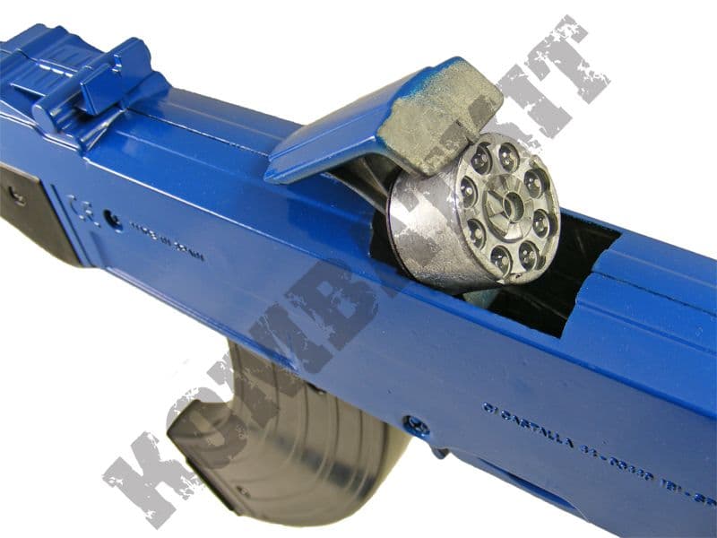 KOMBATKIT: R137 die cast metal 8 shot cap toy gun AK47 machine gun in blue