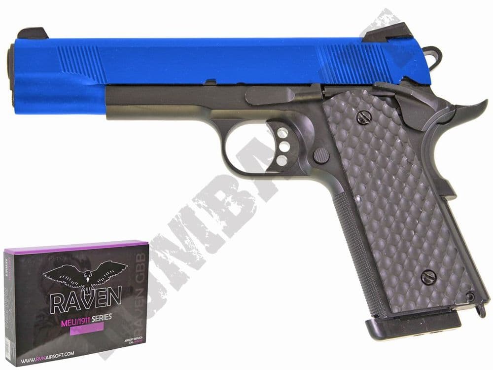 Raven MEU 1911 Gas Airsoft Pistol Black 2 Tone | Kombatkit
