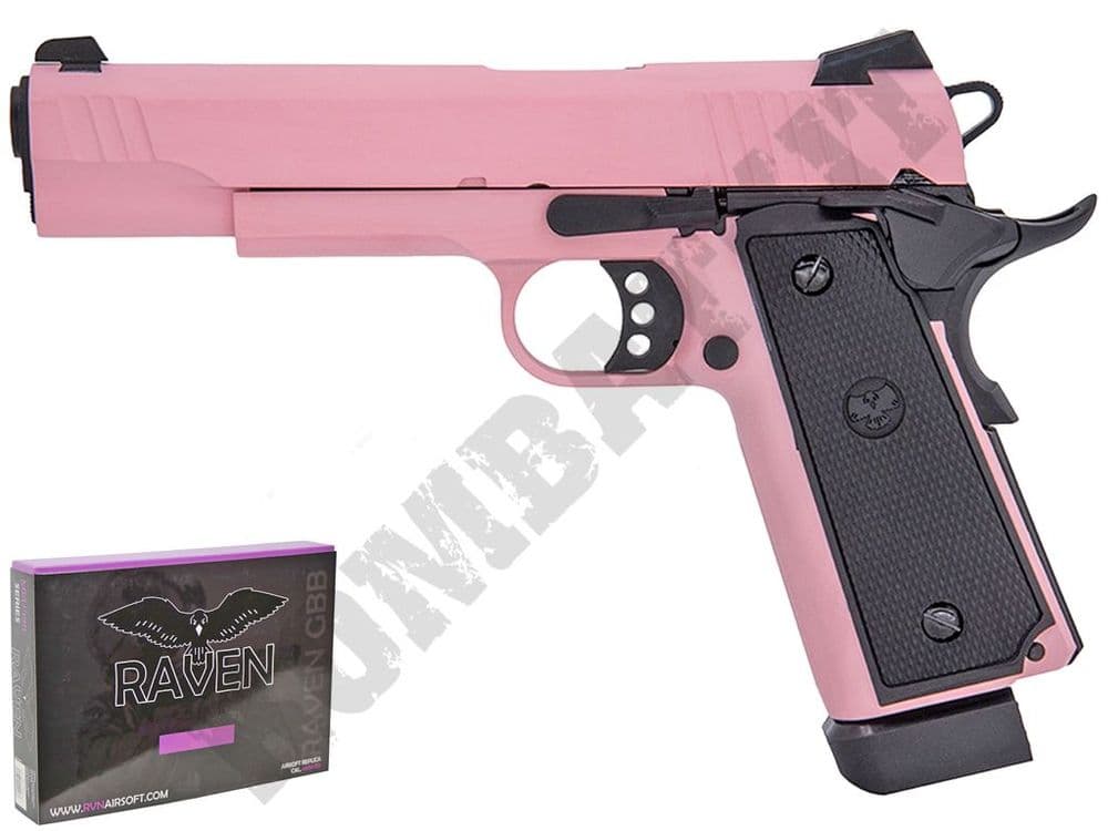 Raven R14 M1911 Hi-Capa Airsoft Pistol Pink 2 Tone | Kombatkit
