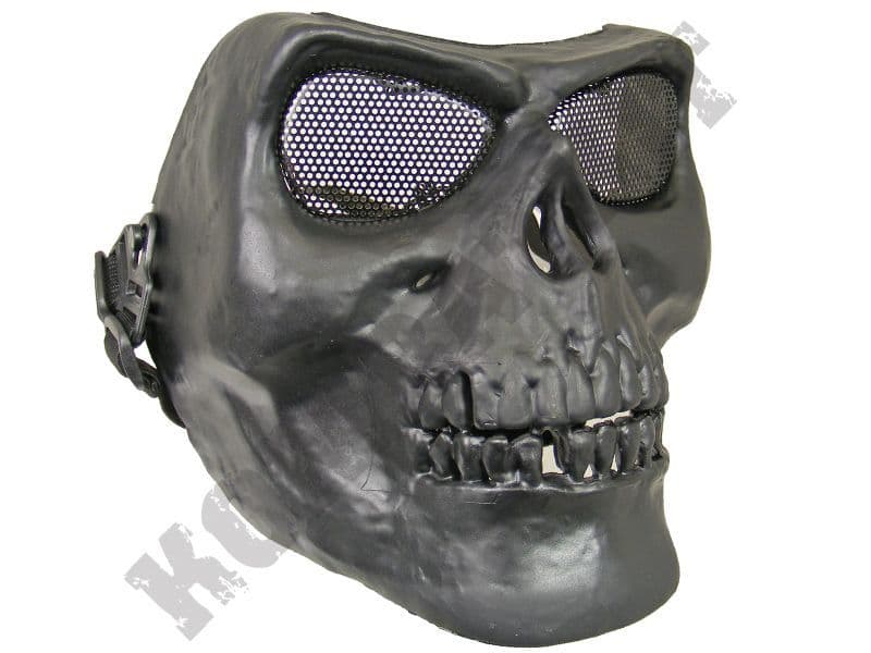 Skeleton Mask Black Full Face | Airsoft Skirmish, Safety & Tactical Kit ...
