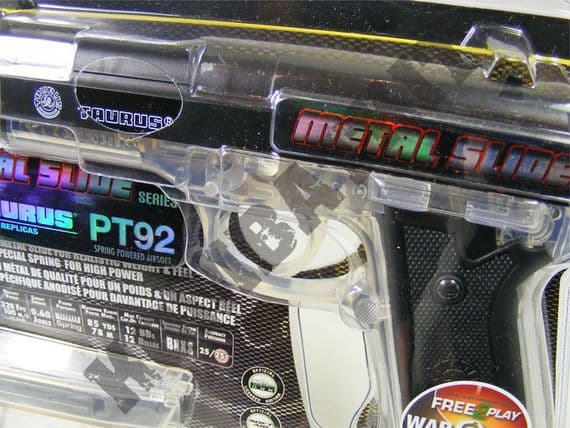 PT92 BB Gun | Taurus Official Airsoft Pistol 2 Tone Black & Clear ...