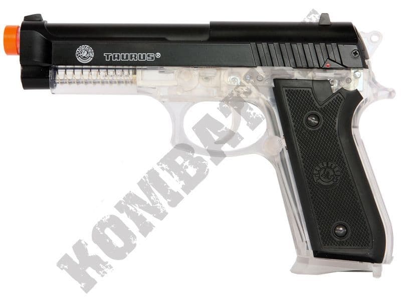 PT92 BB Gun | Taurus Official Airsoft Pistol 2 Tone Black & Clear ...