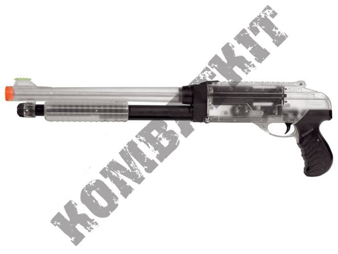 KOMBATKIT: Thundersplat .50 caliber Paintball Pump Action Shotgun Clear