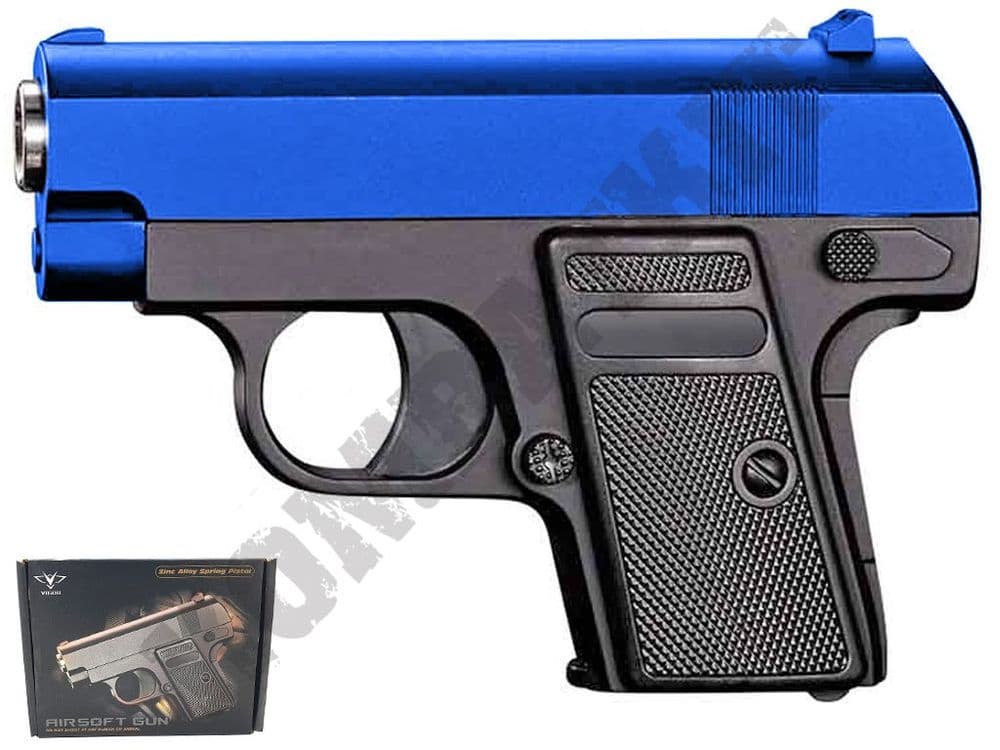V6 Metal BB Gun Spring Airsoft Pistol Black 2 Tone | Kombatkit