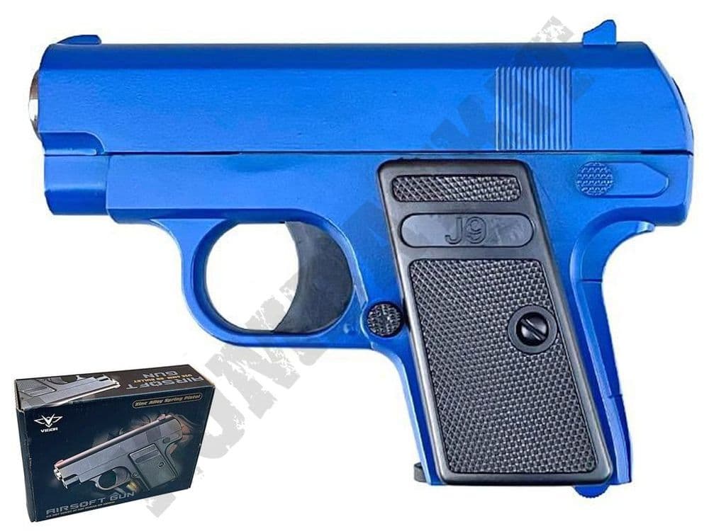 V6 Metal Bb Gun Spring Airsoft Pistol Blue 2 Tone Kombatkit