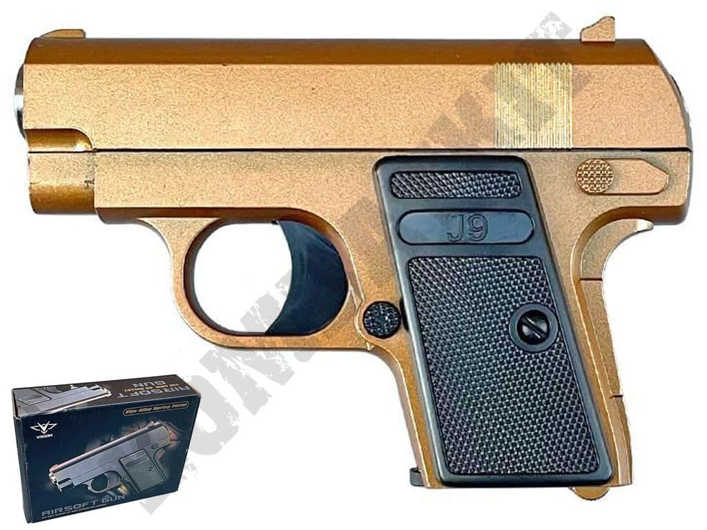 V6 Metal Bb Gun Spring Airsoft Pistol Gold 2 Tone Kombatkit