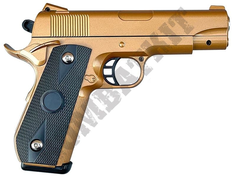 V9 Metal BB Gun | 1911 Commander Spring Airsoft Pistol Bronze 2 Tone ...