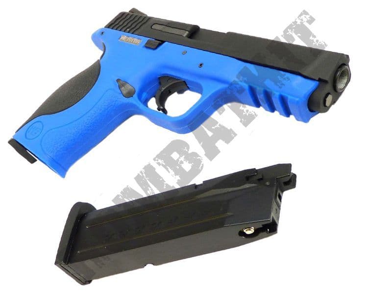 WE 1121 Big Bird BB Gun | M&P Style Pistol Airsoft GAS Blowback 2 Tone ...