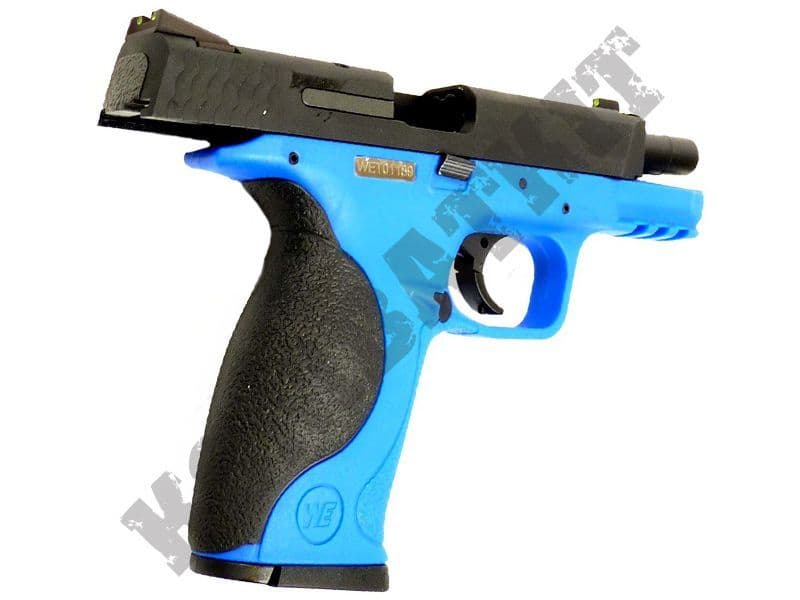 WE 1121 Big Bird BB Gun | M&P Style Pistol Airsoft GAS Blowback 2 Tone ...