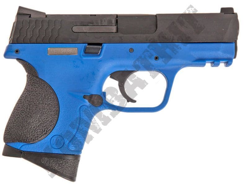 WE1124 Little Bird BB Gun | M&P Pistol Airsoft GAS Blowback 2 Tone Blue ...