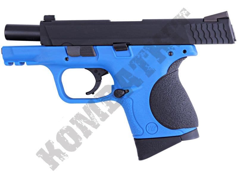 WE1124 Little Bird BB Gun | M&P Pistol Airsoft GAS Blowback 2 Tone Blue ...
