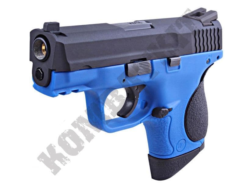 WE1124 Little Bird BB Gun | M&P Pistol Airsoft GAS Blowback 2 Tone Blue ...