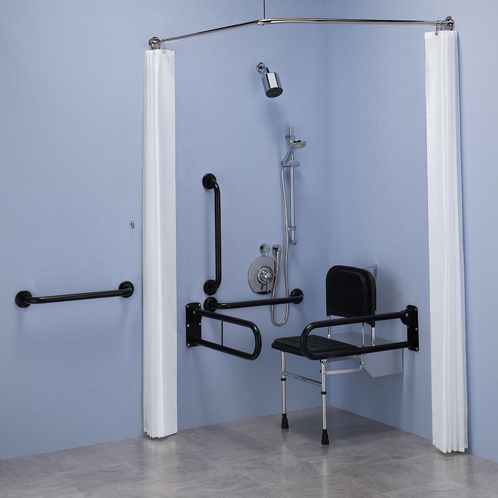 Commercial Doc M / DDA Shower Pack with Concealed Shower Valves - Matt ...