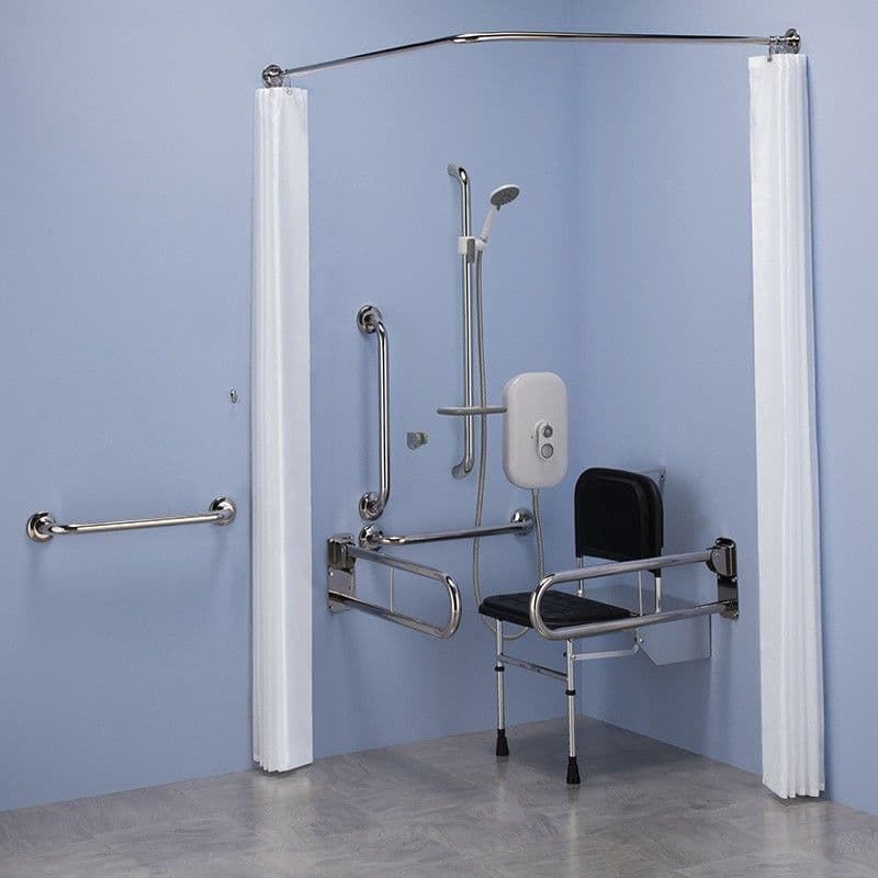 Commercial DOC M Disabled Shower Room Pack With Electric Shower ...