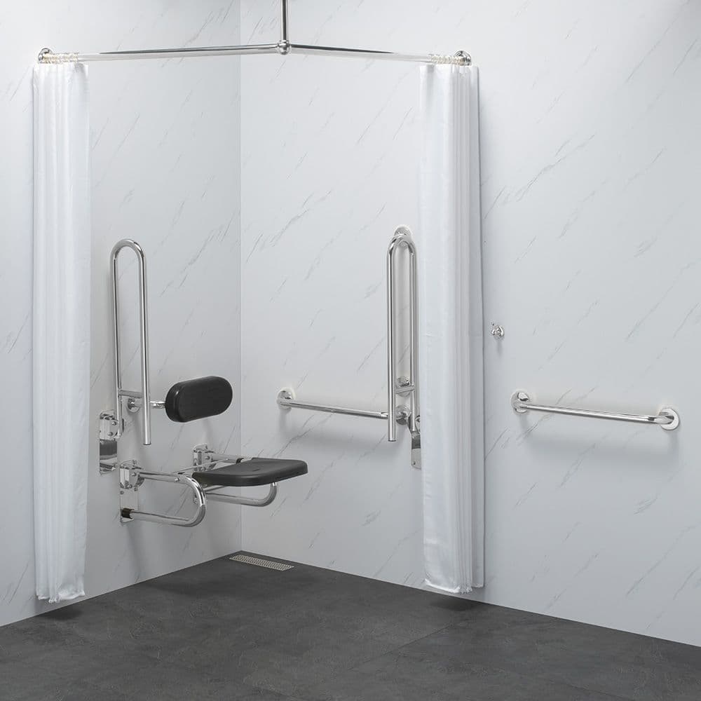 DTUK7021 CLASSIC DOC M / DDA DISABLED SHOWER PACK & CURTAINS - BLACK