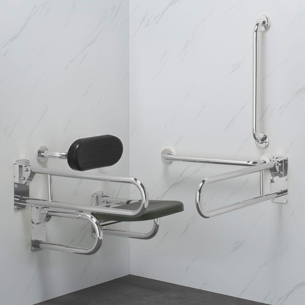 DTUK7021 CLASSIC DOC M / DDA DISABLED SHOWER PACK & CURTAINS - BLACK