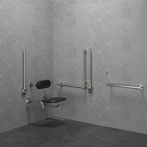 DTUK7029 Modern DOC M / DDA Disabled Shower Pack - Black