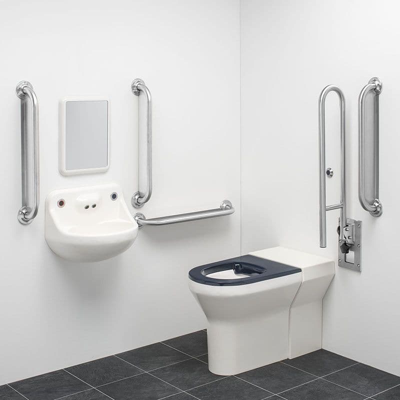 DTUK551 Ligature Resistant Disabled Toilet Grab Rail Kit with Removable ...