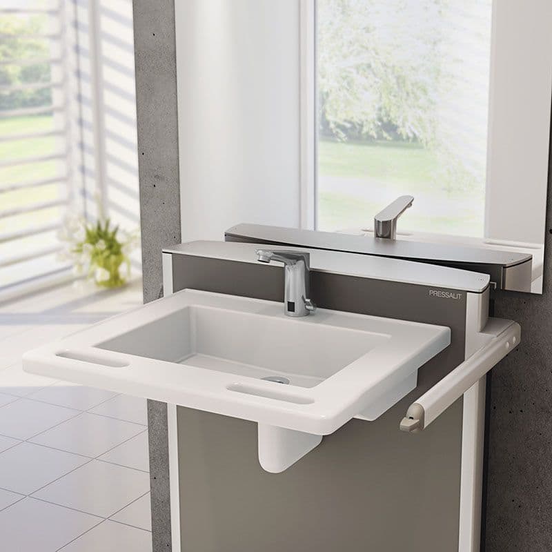 Pressalit MATRIX SMALL Electrically Height-Adjustable Wash Basin ...