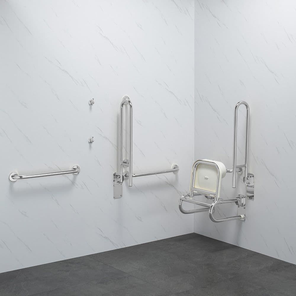 DTUK71XCP Classic Doc M Disabled Changing Room Pack - Chrome