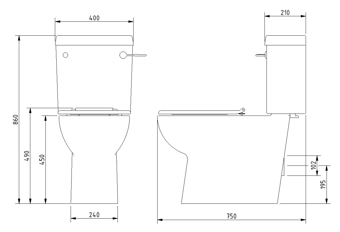 DTUK1210 Designer Close Coupled Doc M Toilet Pack