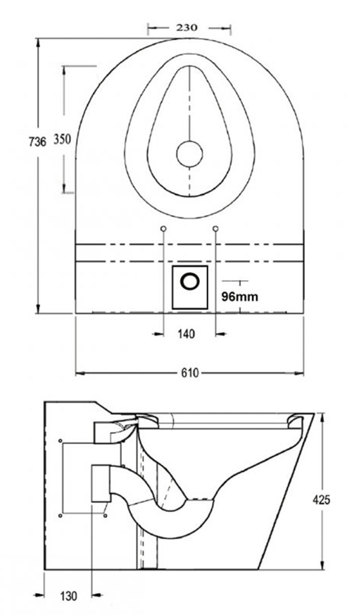 Low Level Bariatric Toilet Pack - White