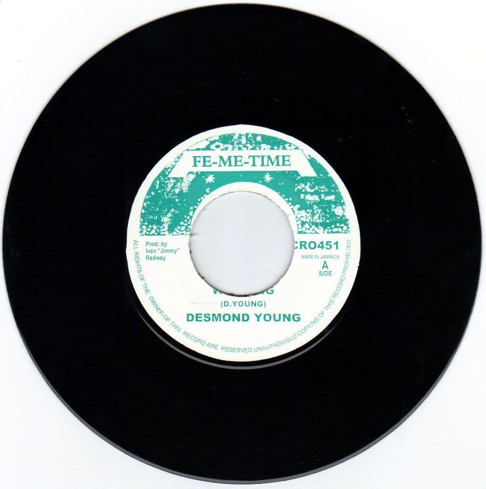 Desmond Young - Warning / version Fe-Me-Time UK 7"