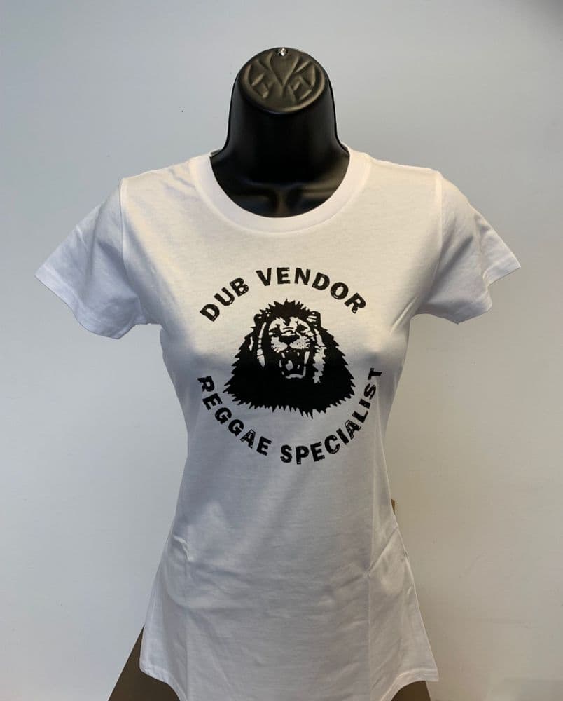Dub Vendor Reggae Specialist Ladies T-Shirt - ROUNDEL - White / Black ...