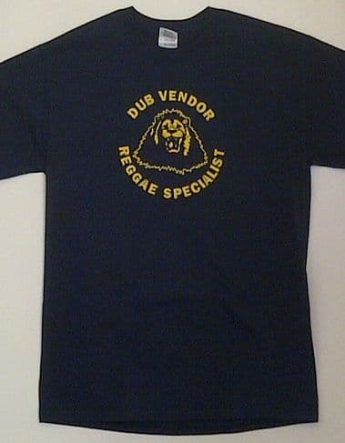Dub Vendor Reggae Specialist T-Shirt - CLASSIC - Navy Blue / Yellow ...