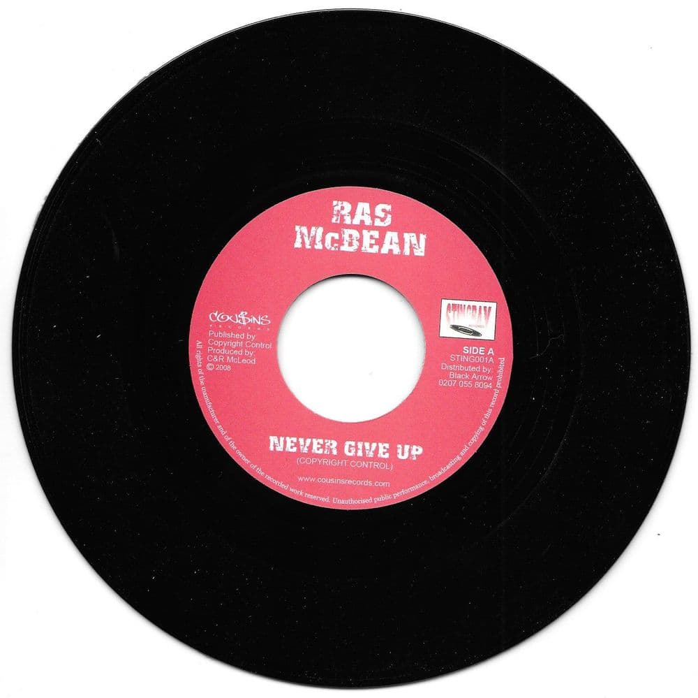 Ras McBean - Never Give Up / Bushman - King Selassie Cousins / Stingray 7"
