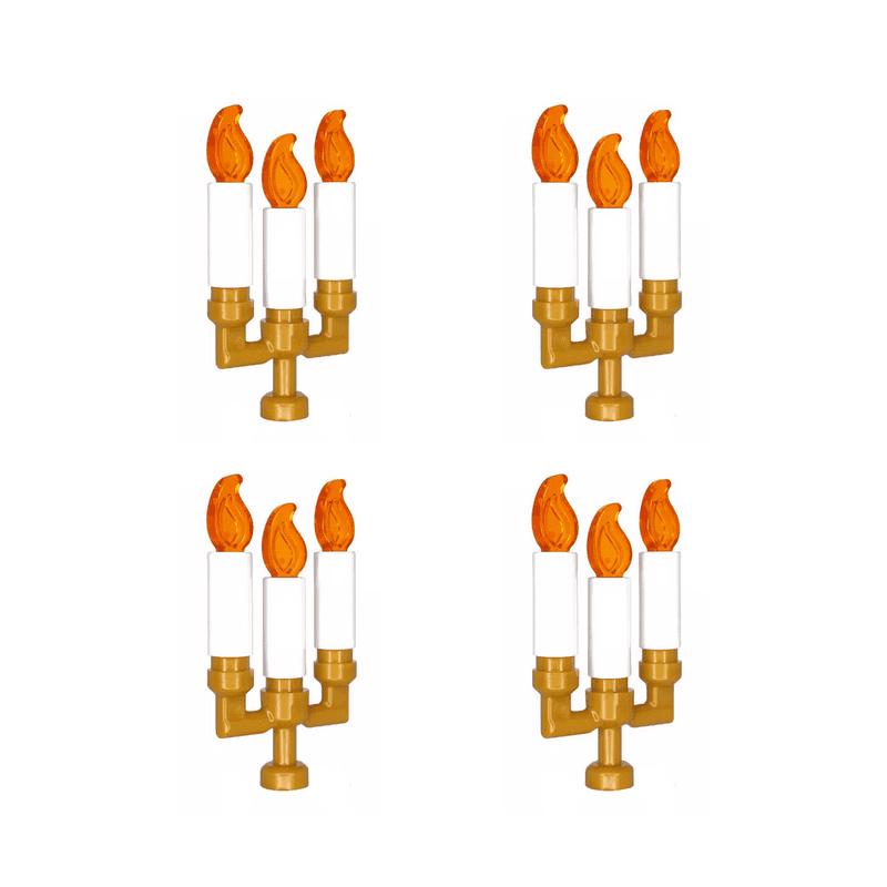 LEGO 12 Candles 37762 12 Flames 37775 4 Candlestick/Candelabra 73117 ...