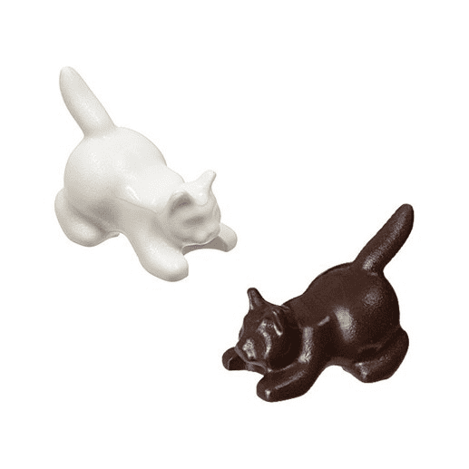 LEGO 2 x Pet Cat Animal Minifigure One Brown & One White Crouching ...
