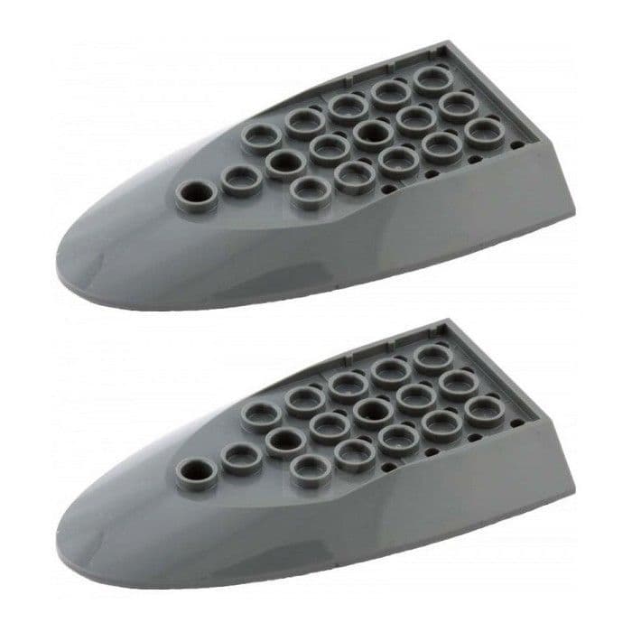LEGO 2x Aircraft Fuselage Boat Train Bottom 6x10 87611 Dark Bluish Grey ...